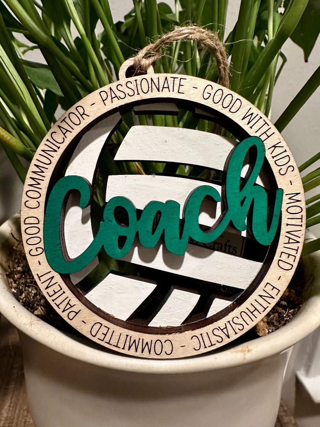 Volleyball Coach Christmas Tree Ornament - Etsy