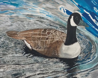 Hand Painted Canadian Goose Slate - Etsy