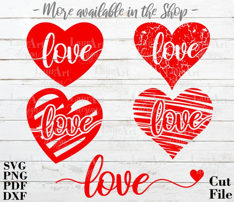 Hearts Svg Clipart Vector Cut File Decal Vinyl Sticker Etsy Norway