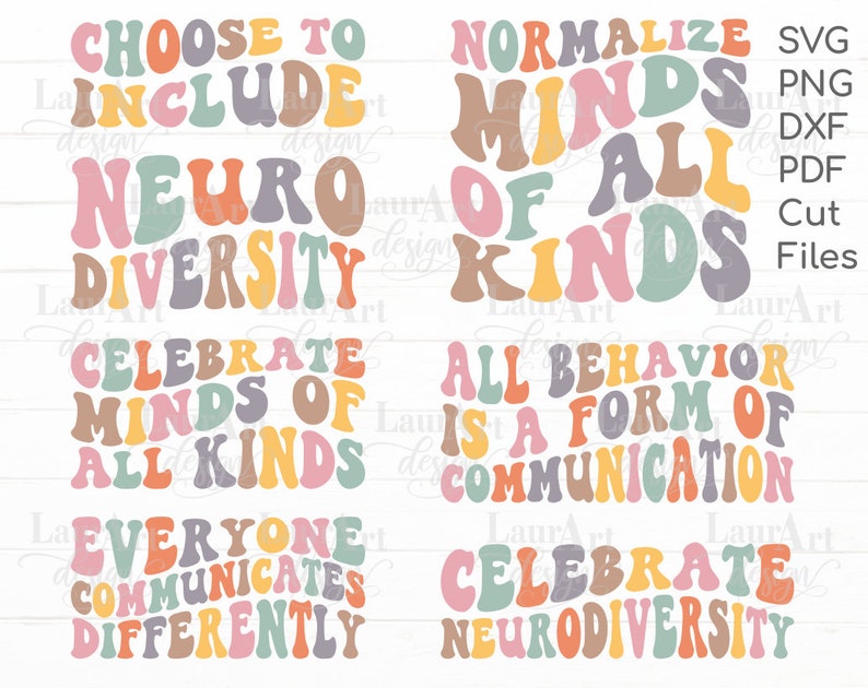 Normalize Minds of All Kinds SVG Neurodiversity Bundle - Etsy