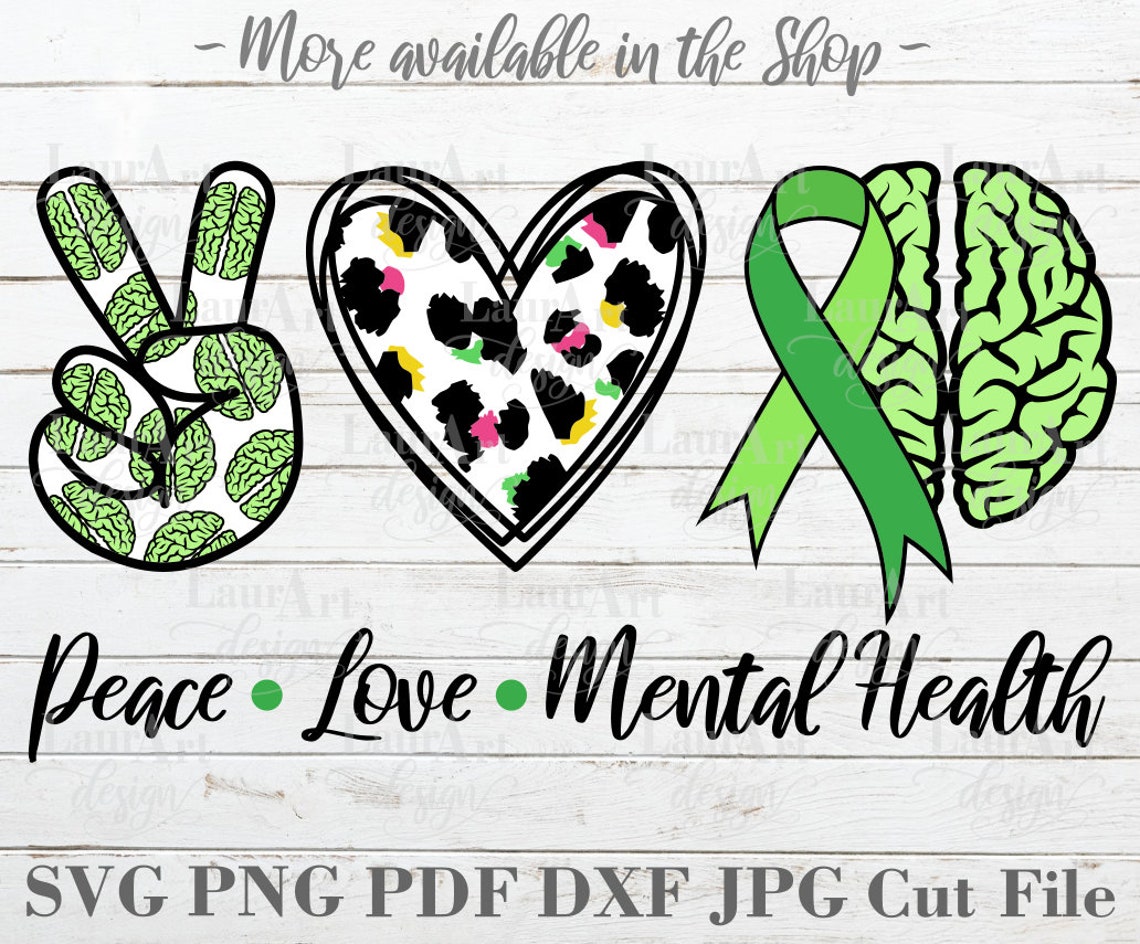 Mental Health Matters Svg Awareness Colorful Rainbow Text Sign Etsy