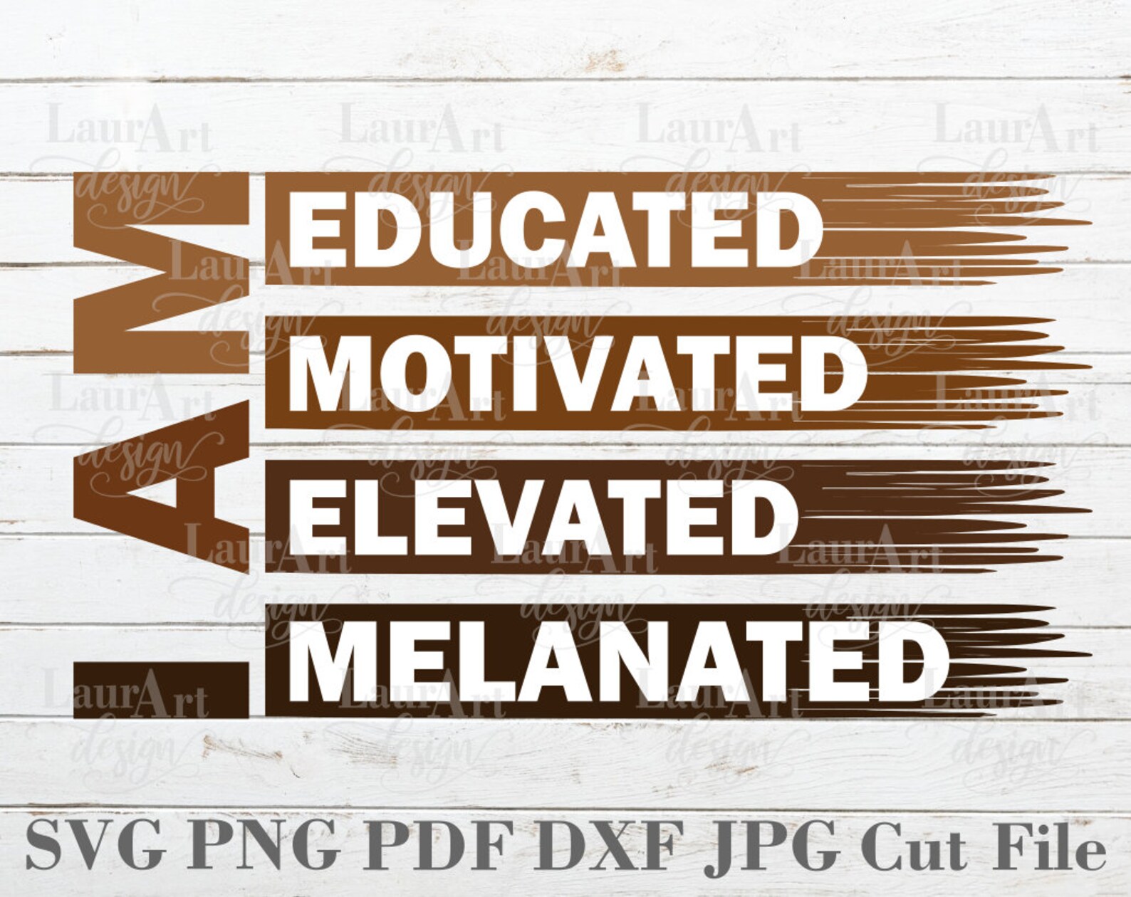 Educated Motivated Elevated Melanated SVG Melanin Black Shades - Etsy