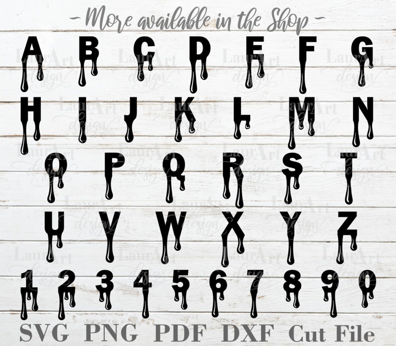 Custom Text Dripping Font SVG Files for Personalized Logo Name | Etsy
