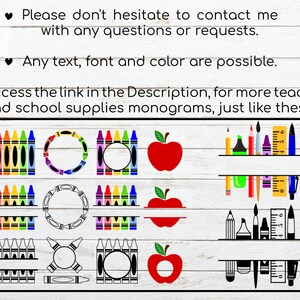 Teacher Monogram SVG - Custom Split Text - Personalized Teacher Name ...