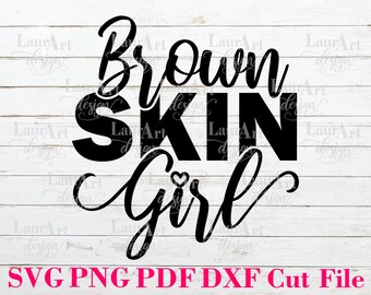 Brown Skin Girl Svg | Etsy