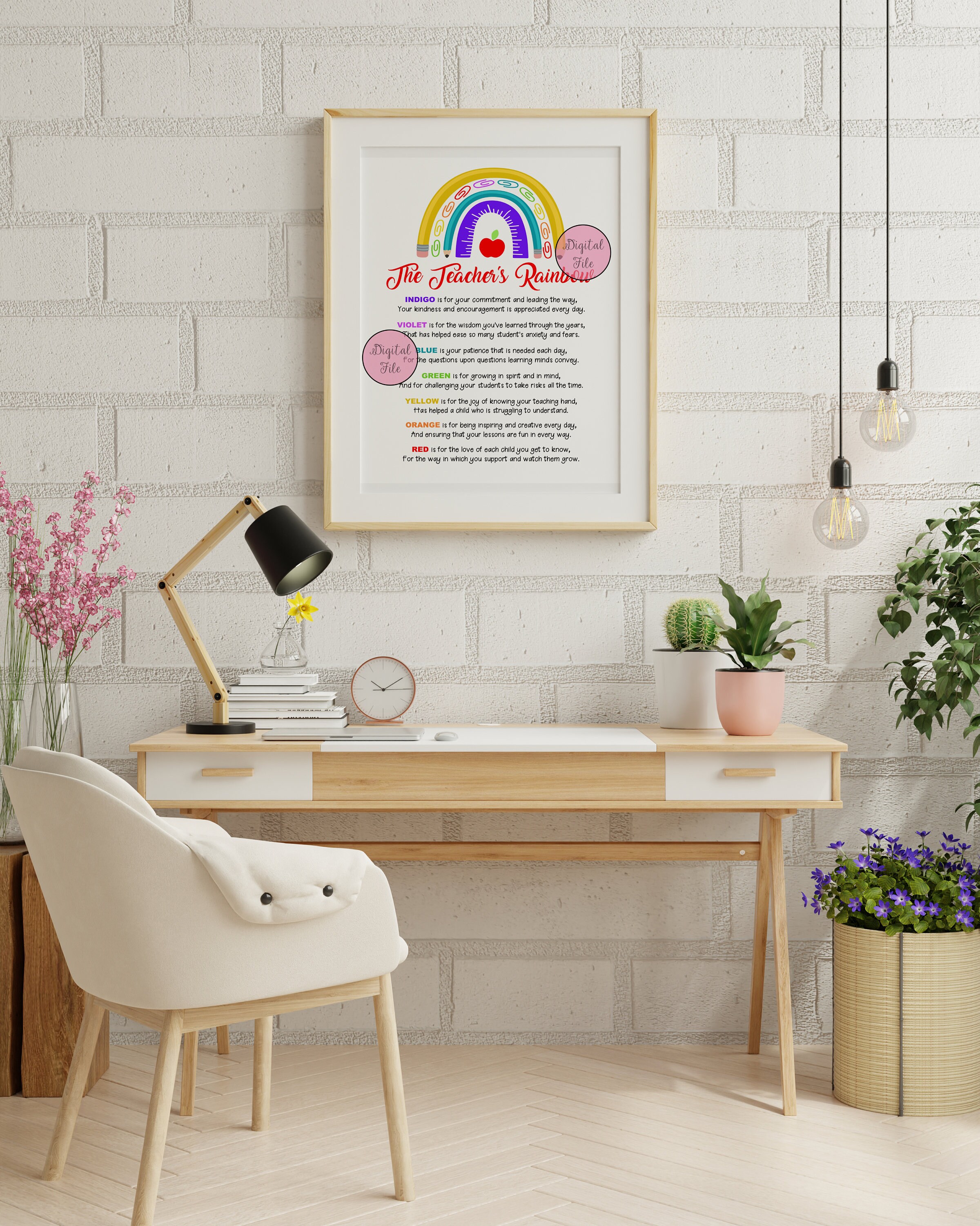 Teacher Poem//rainbow//teacher Appreciation//thank You//teacher - Etsy