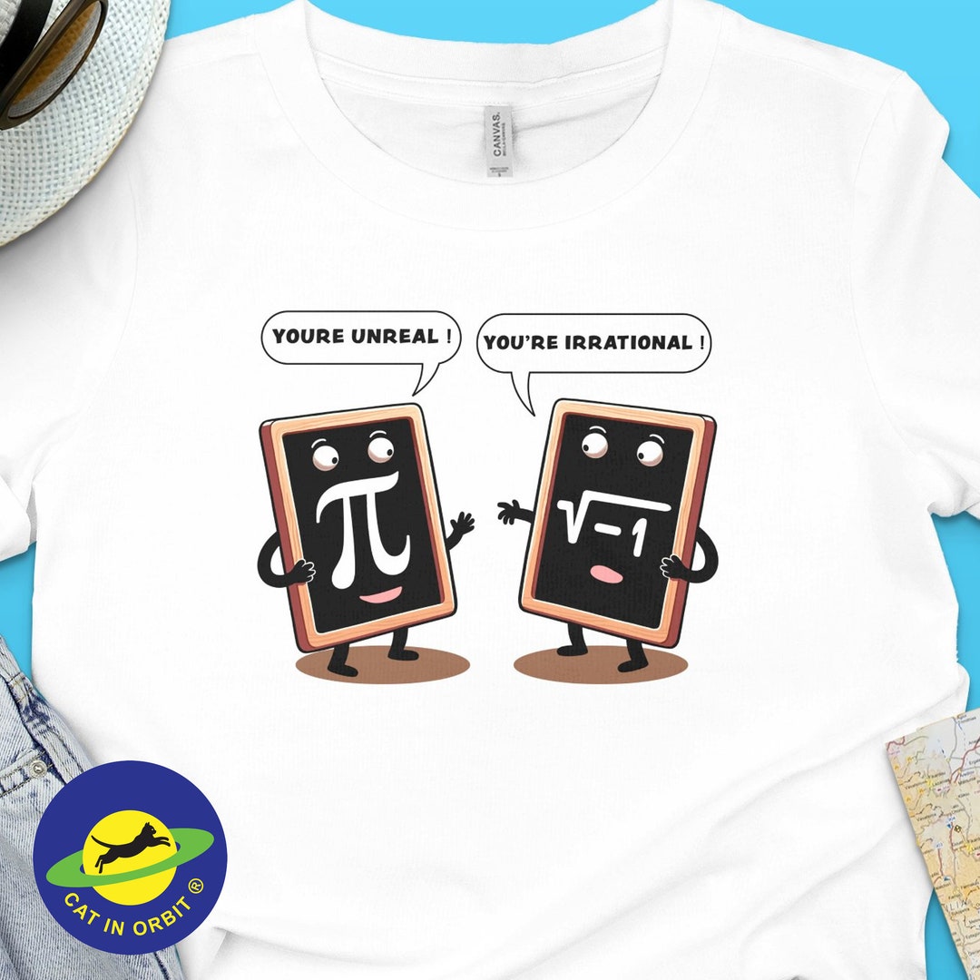 Funny Math Pun T-shirt, Pi and Square Root Characters, for Math Teaches ...