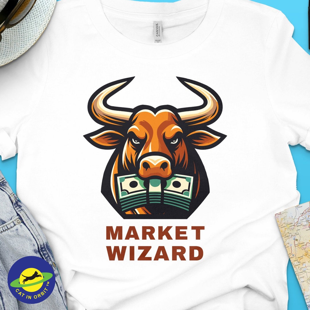 Market Wizard Bull Graphic T-shirt, Stock Trader Gift, Financial ...