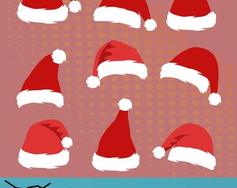 Santa hat clipart | Etsy