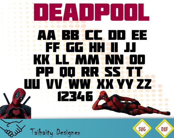 Deadpool font svg file/ Deadpool alphabet svg dxf/ Printable/ | Etsy