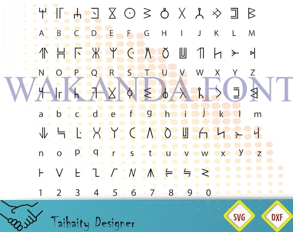 Wakanda font svg file/ Wakanda alphabet svg dxf/ Printable/ | Etsy