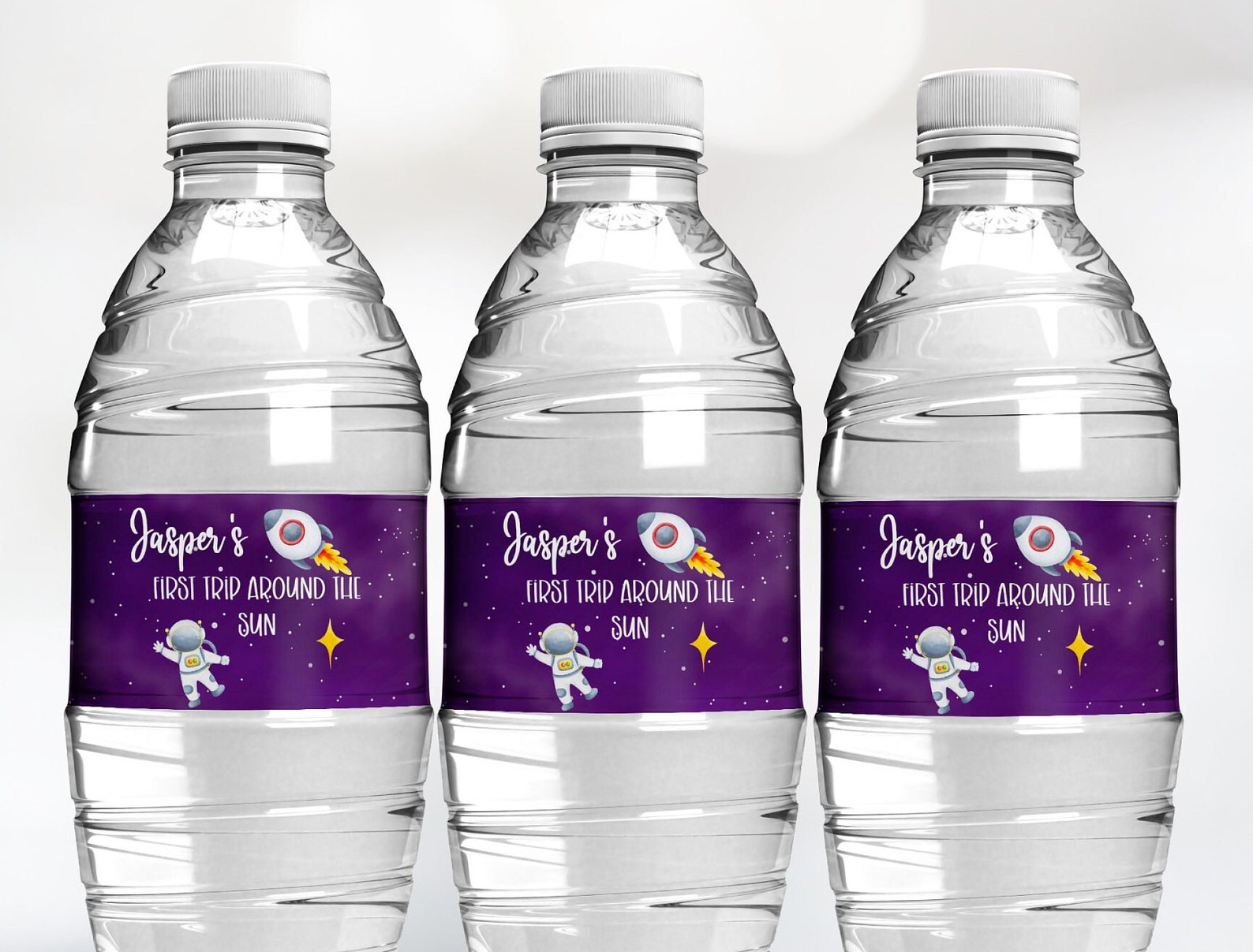 Outer Space Water Bottle Label Template Space Boy Drink Label - Etsy