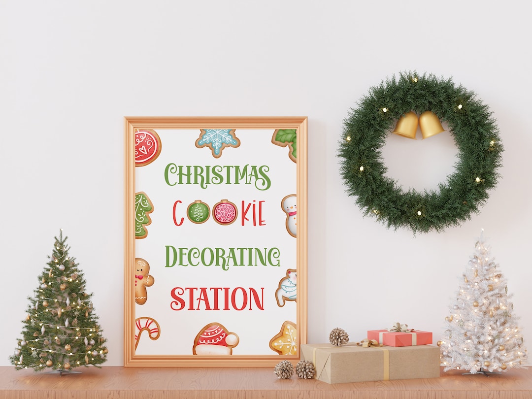 Christmas Cookie Decorating Station Sign, Editable Cookie Party Decor ...