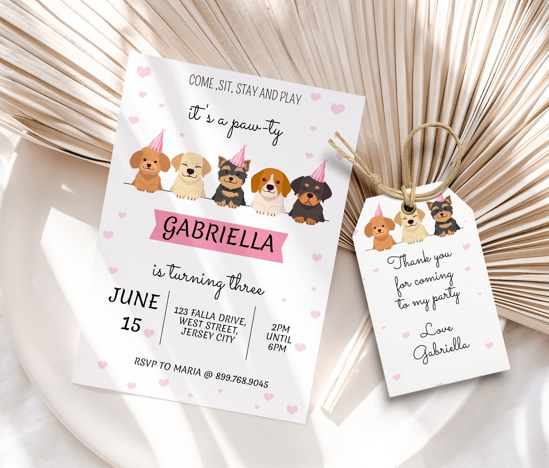 Puppy Invitation Puppy Birthday Invitation Puppy Party - Etsy