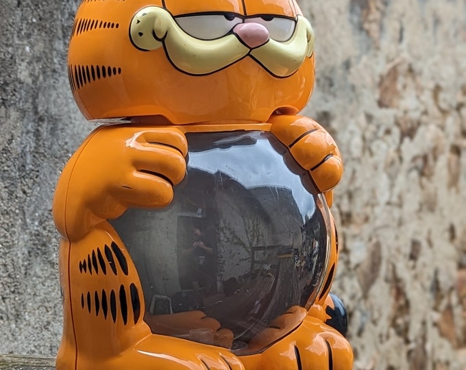 Vintage 1978 18" 2 Gallon Garfield Aquarium Light up Fish Tank Bowl ...