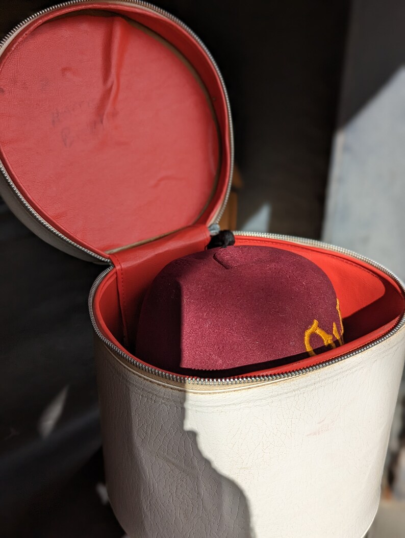 Vintage Fez Oleika Hat With Box Masonic Pettibone USA - Etsy