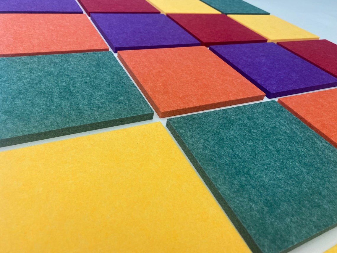 Felt Wall Covering Square Art Wall Felt Decor Sound Insulation - Etsy