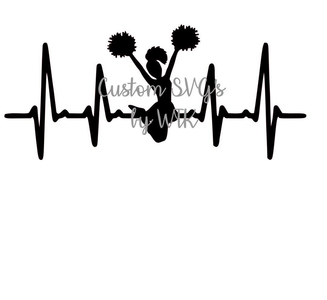 Cheer Heart Beat SVG/SVG File/cheer Decal/cheerleading - Etsy
