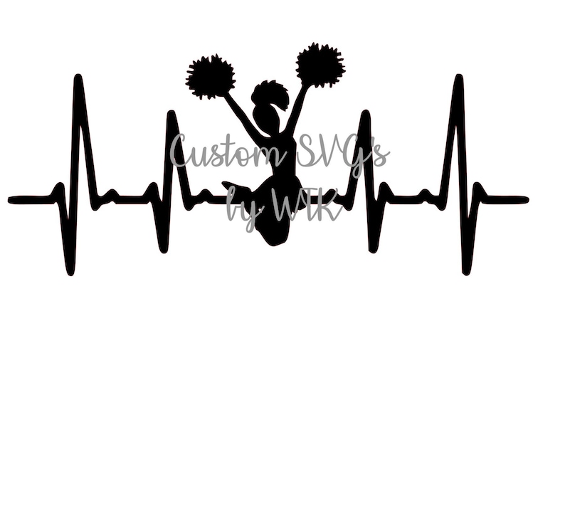 Cheer Heart Beat SVG/SVG File/cheer Decal/cheerleading - Etsy