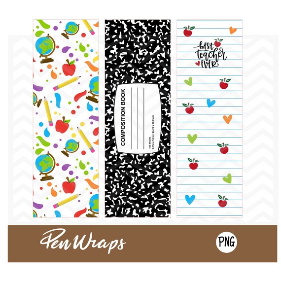 School Pen Wrap Files/png/digital Download/instant Download - Etsy