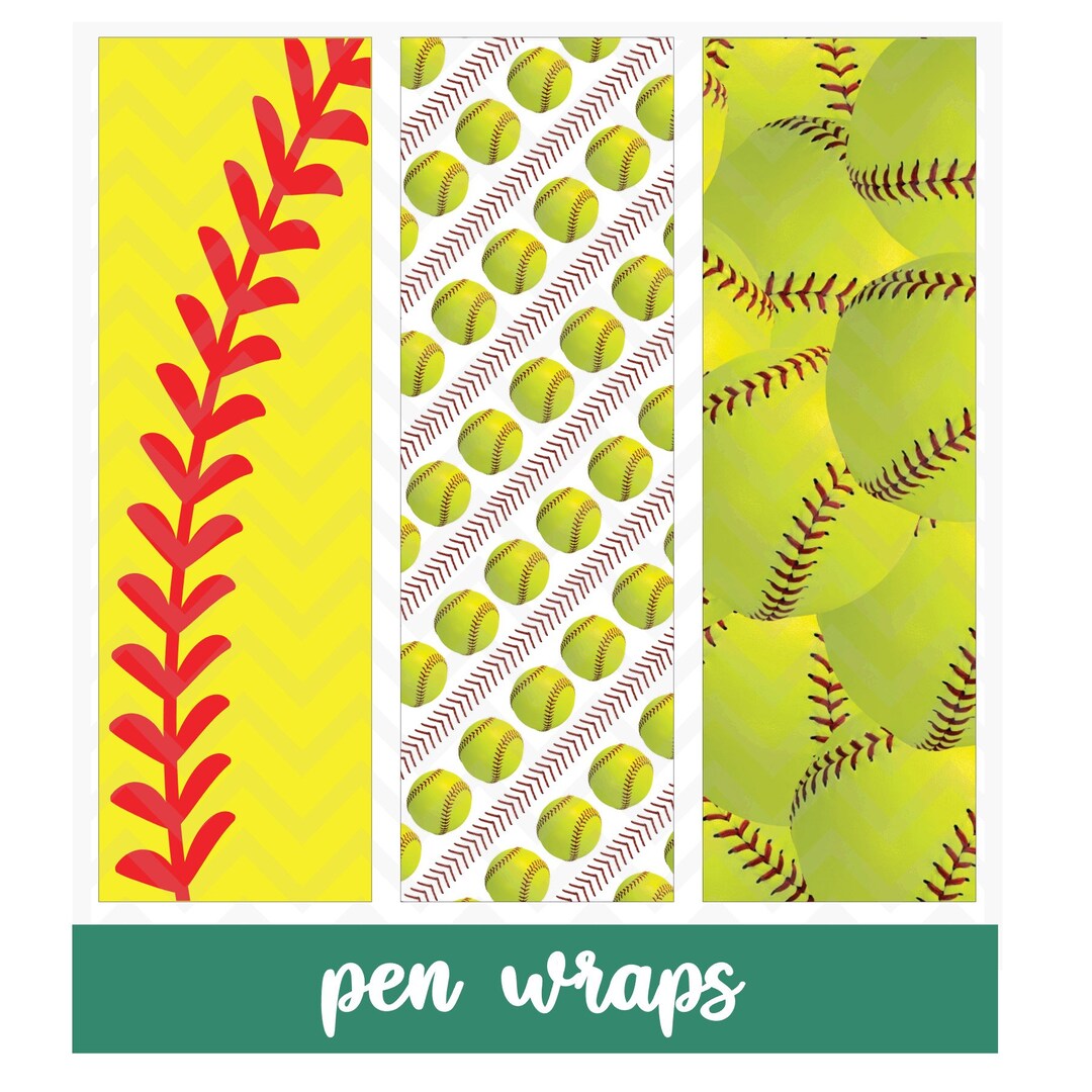 Softball Life Pen Wraps/pen Wraps/pens/png/digital/instant Download - Etsy