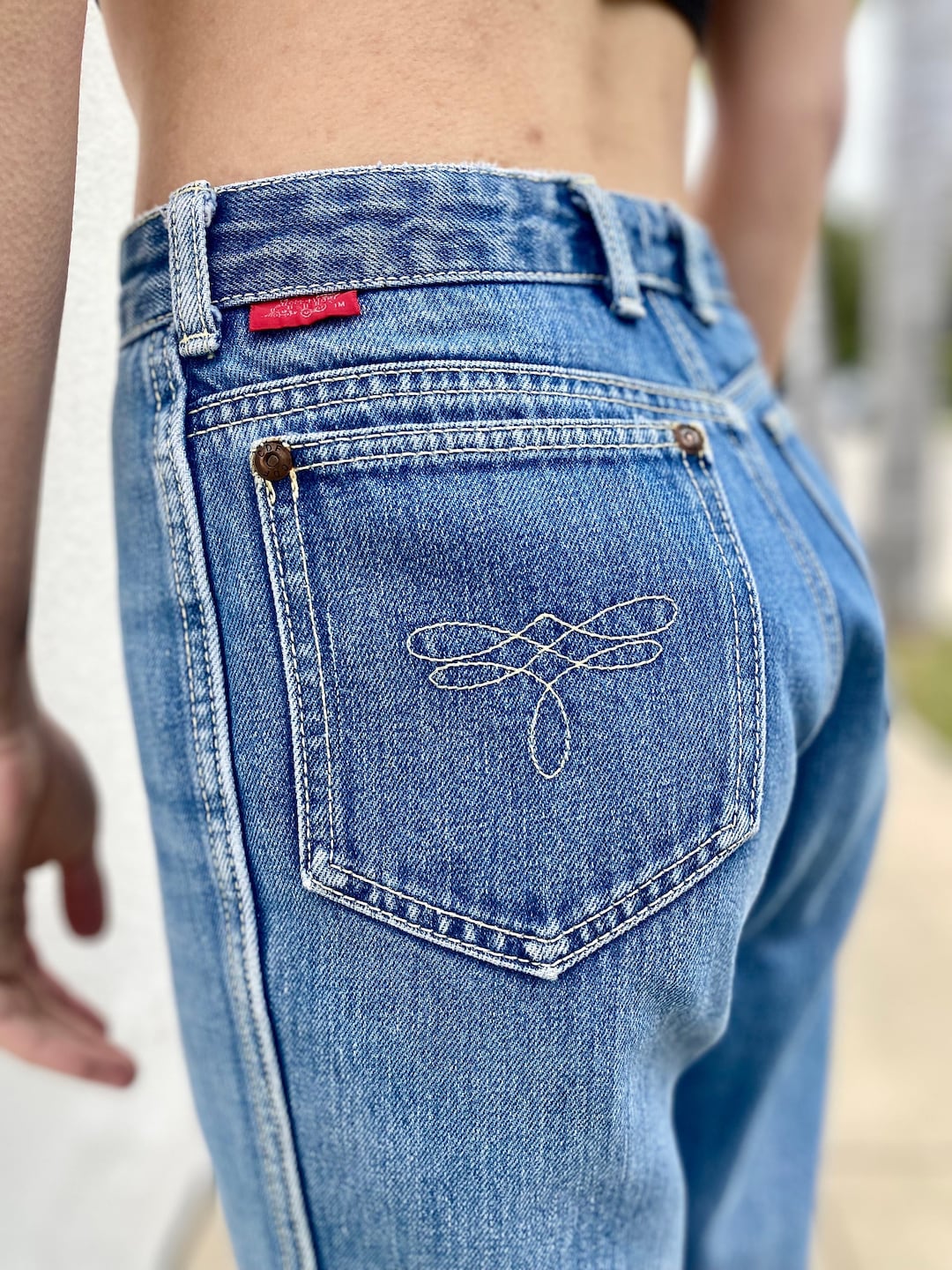 Vintage CHEMIN DE FER Denim Jeans, 1980s Womens Jeans, 100% Cotton High ...
