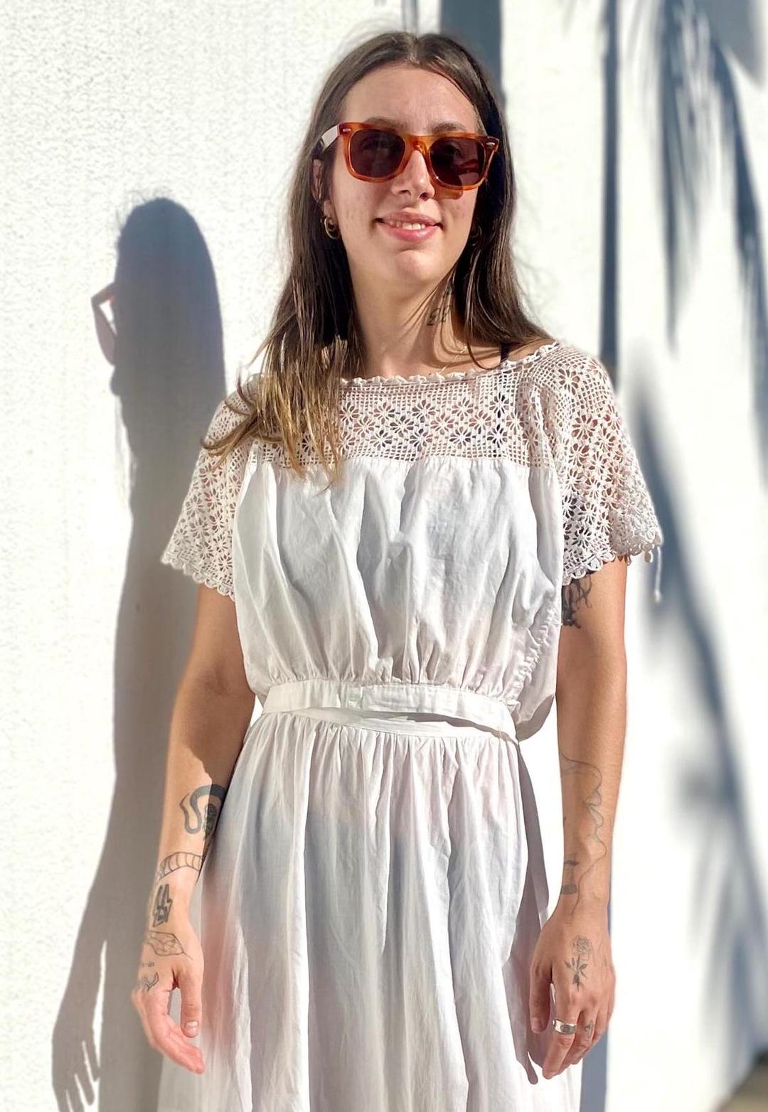 Edwardian Handmade Lace Top, Antique Handmade White Lace Blouse, Late ...