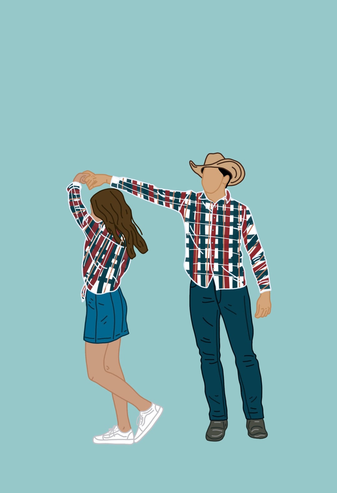 Two People Custom Portrait From Photo Digital Download - Etsy