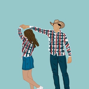 Two People Custom Portrait From Photo Digital Download - Etsy