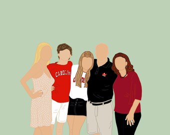 Two People Custom Portrait From Photo Digital Download | Etsy