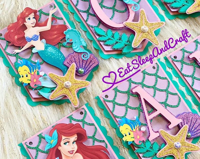 Little Mermaid Banner / Little Mermaid Birthday / Mermaid Banner - Etsy