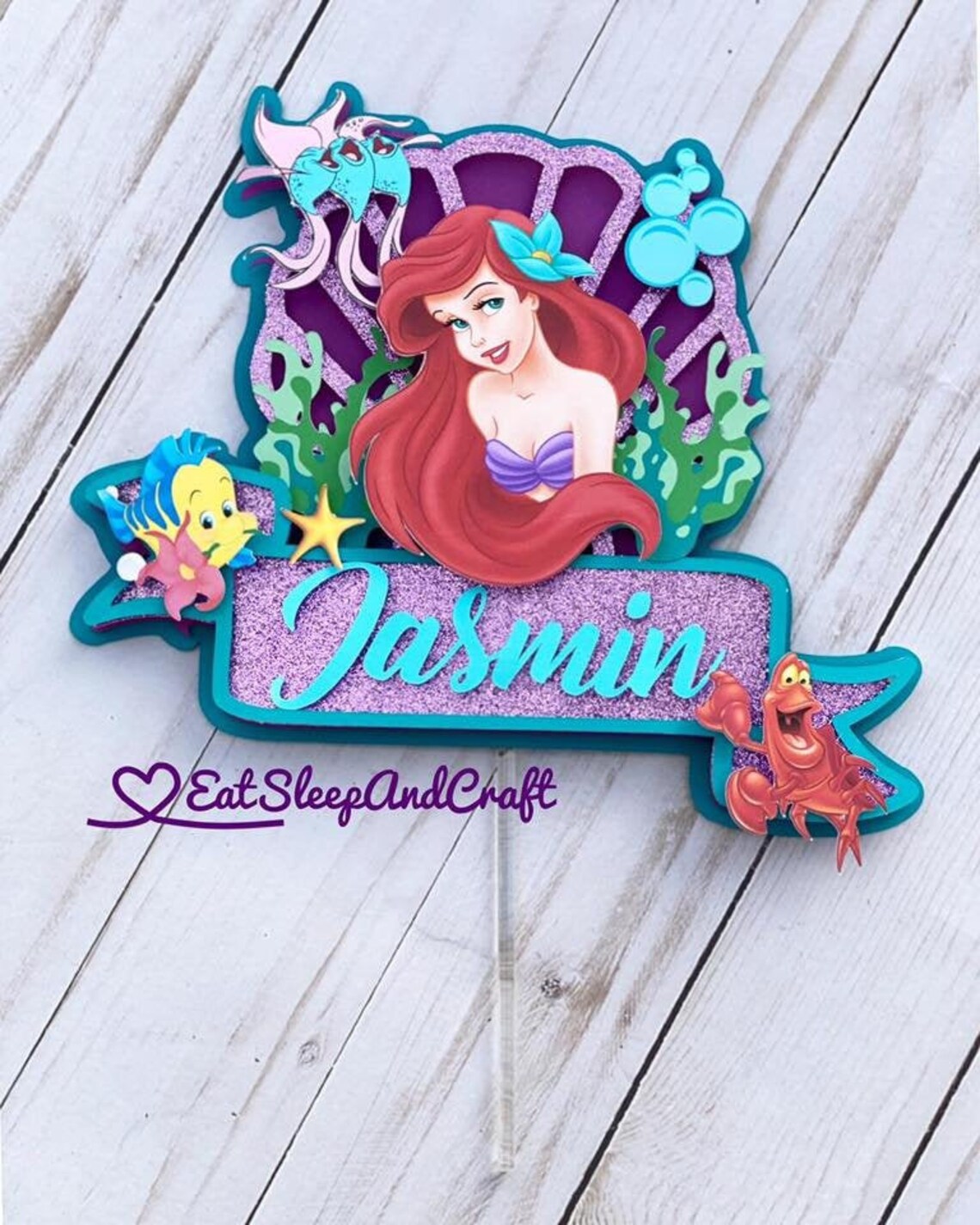 Little Mermaid Cake Topper Little Mermaid Party Under the - Etsy