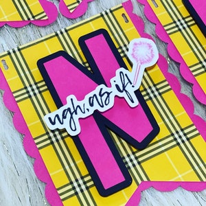 90's Inspired Cake Topper, Clueless 90's Banner, 90's Banner, 90's ...
