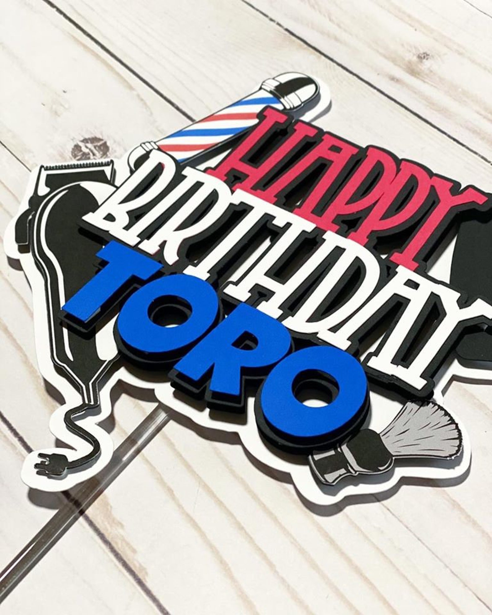 Barber Cake Topper Barbershop Cake Topper Barber Birthday - Etsy