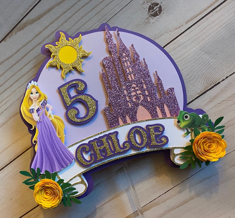 Rapunzel Cake Topper Rapunzel Birthday Tangled Cake Topper - Etsy