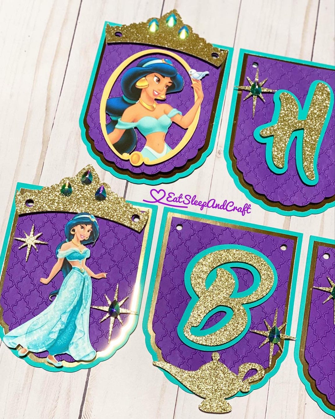 Princess Jasmine Banner, Aladdin Banner, Princess Jasmine Birthday ...