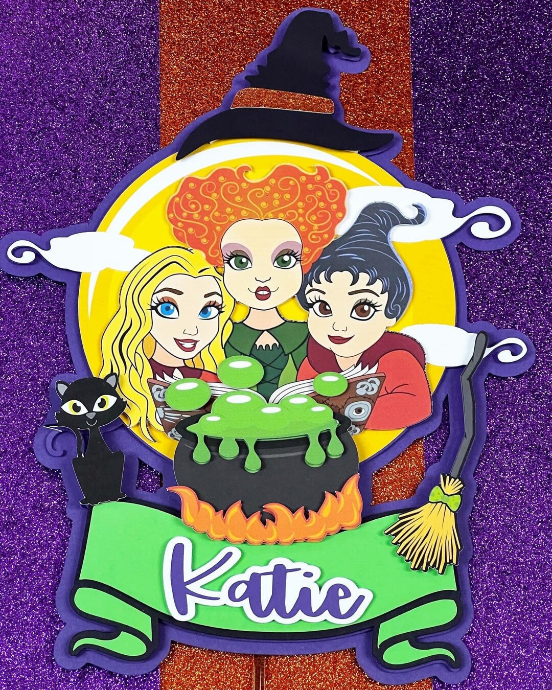 Hocus Pocus, Hocus Pocus Cake Topper, Hocus Pocus Banner, Hocus Pocus ...