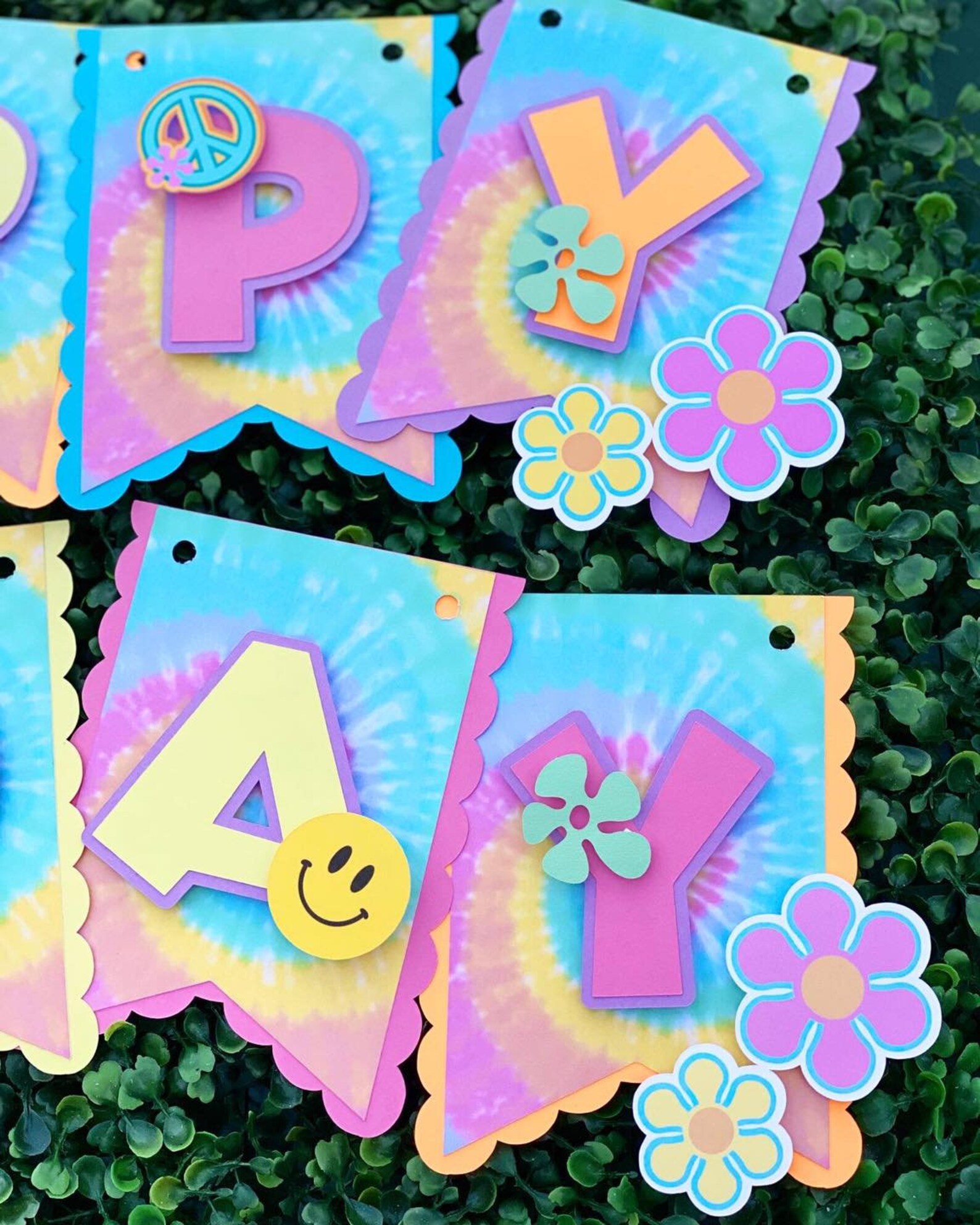 Tie Dye Cake Topper Tie Dye Banner Tie Dye Favor Boxes Tie | Etsy