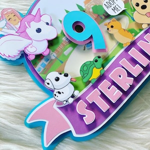 Video Game Cake Topper, Roblox Adopt Me Cake Topper, Adopt Me Cake ...