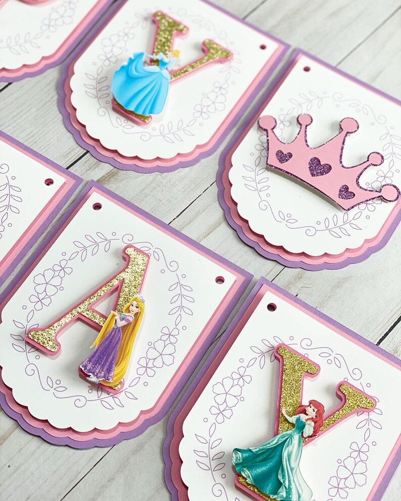 Princess Birthday Banner Princess Party Decorations Princess - Etsy