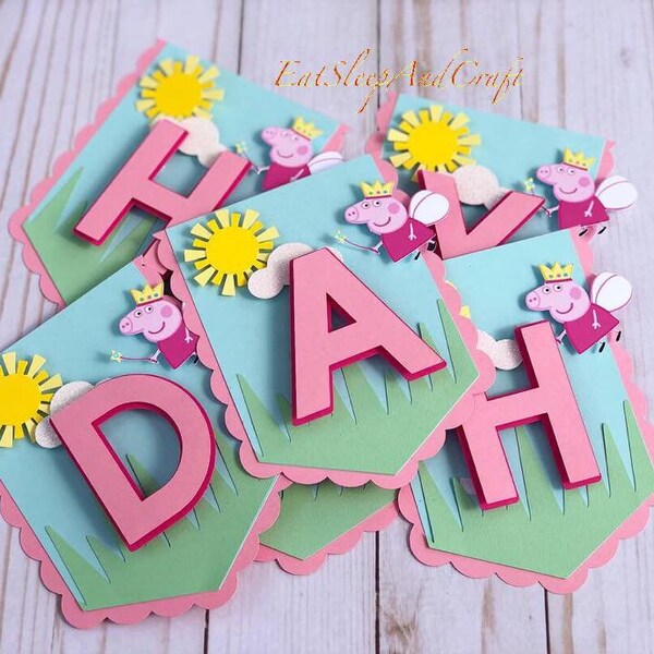 Peppa Pig Banner - Etsy