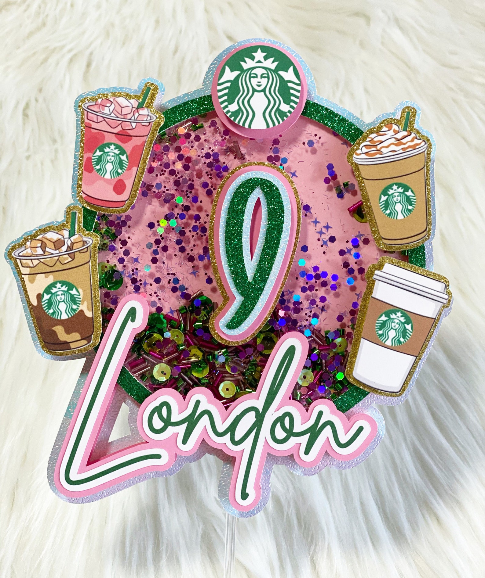 Starbucks Cake Topper, Starbucks Decorations - Etsy