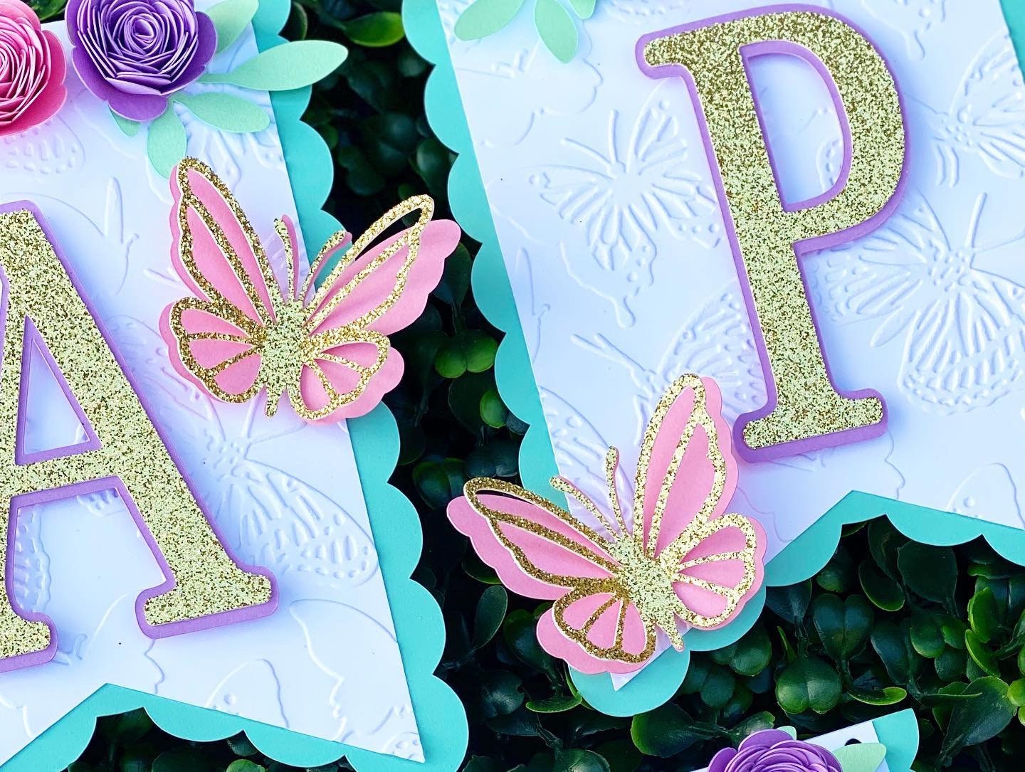 Butterfly Banner Butterfly Birthday Decorations Floral - Etsy
