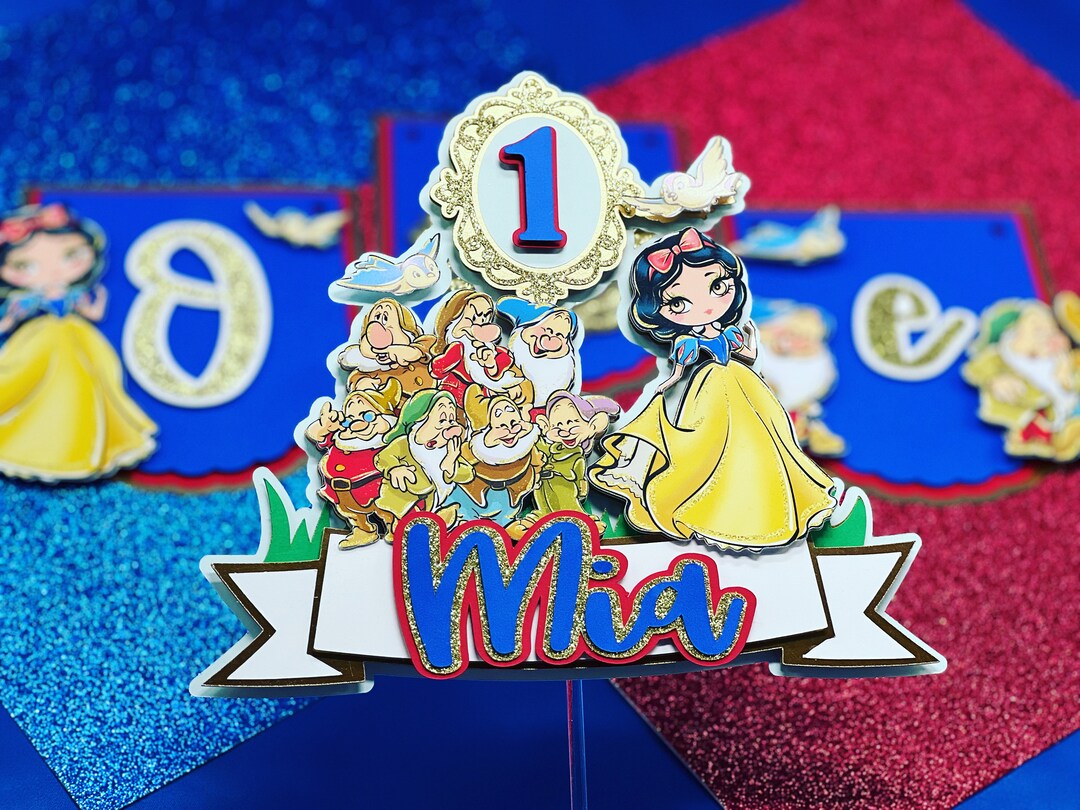 Snow White Cake Topper, Snow White Banner, Snow White Party Decor - Etsy