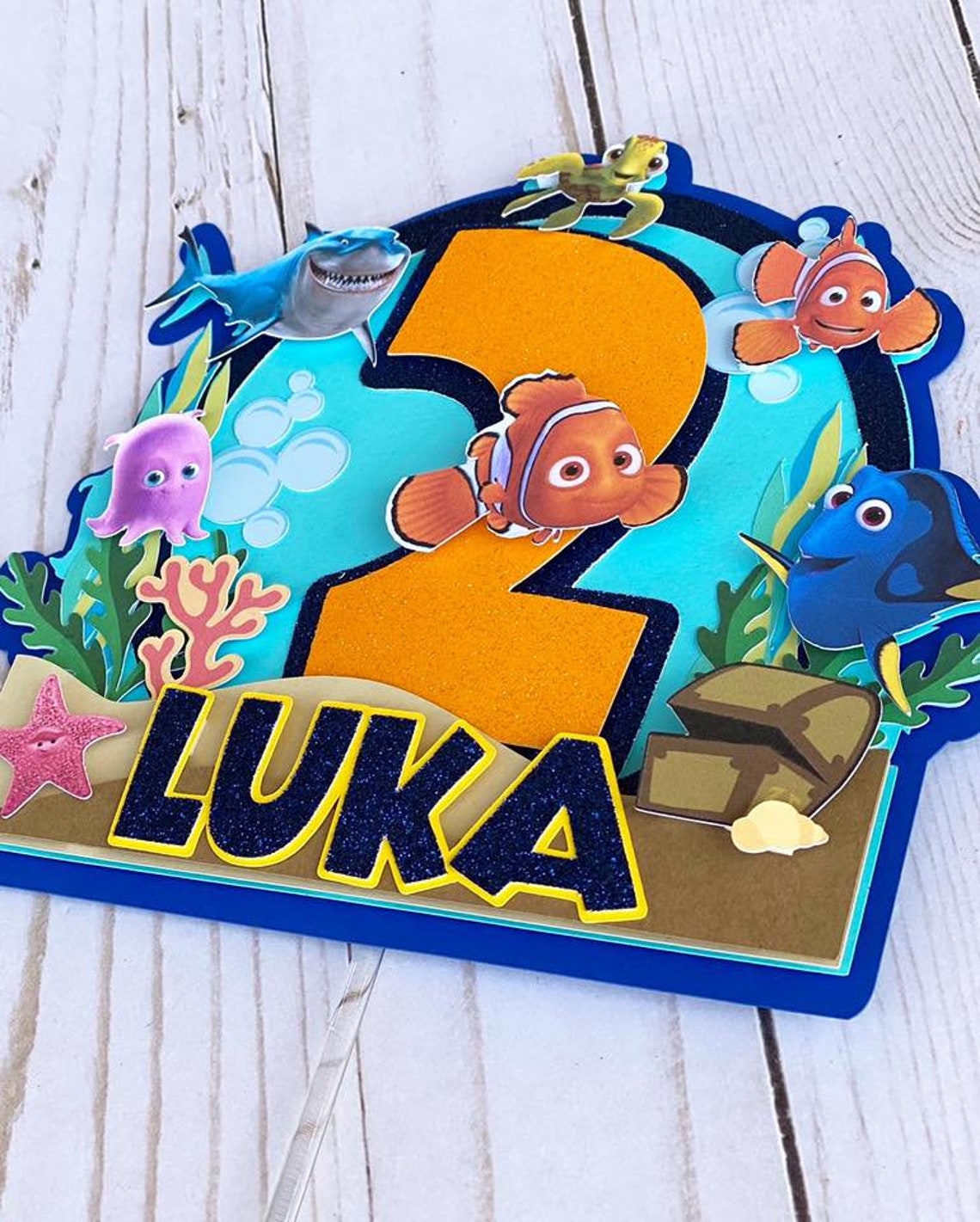 Finding Nemo Cake Topper, Finding Nemo Birthday, Finding Nemo Party ...