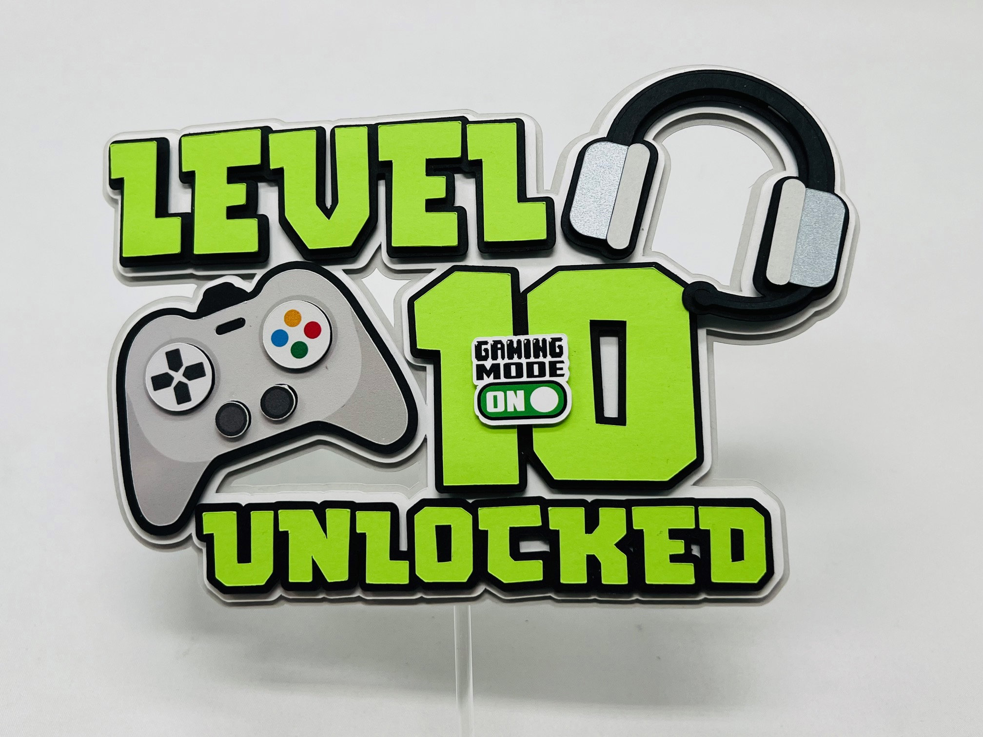 Gamer Cake Topper, Video Game Birthday, Gamer Party, Level Unlocked - Etsy