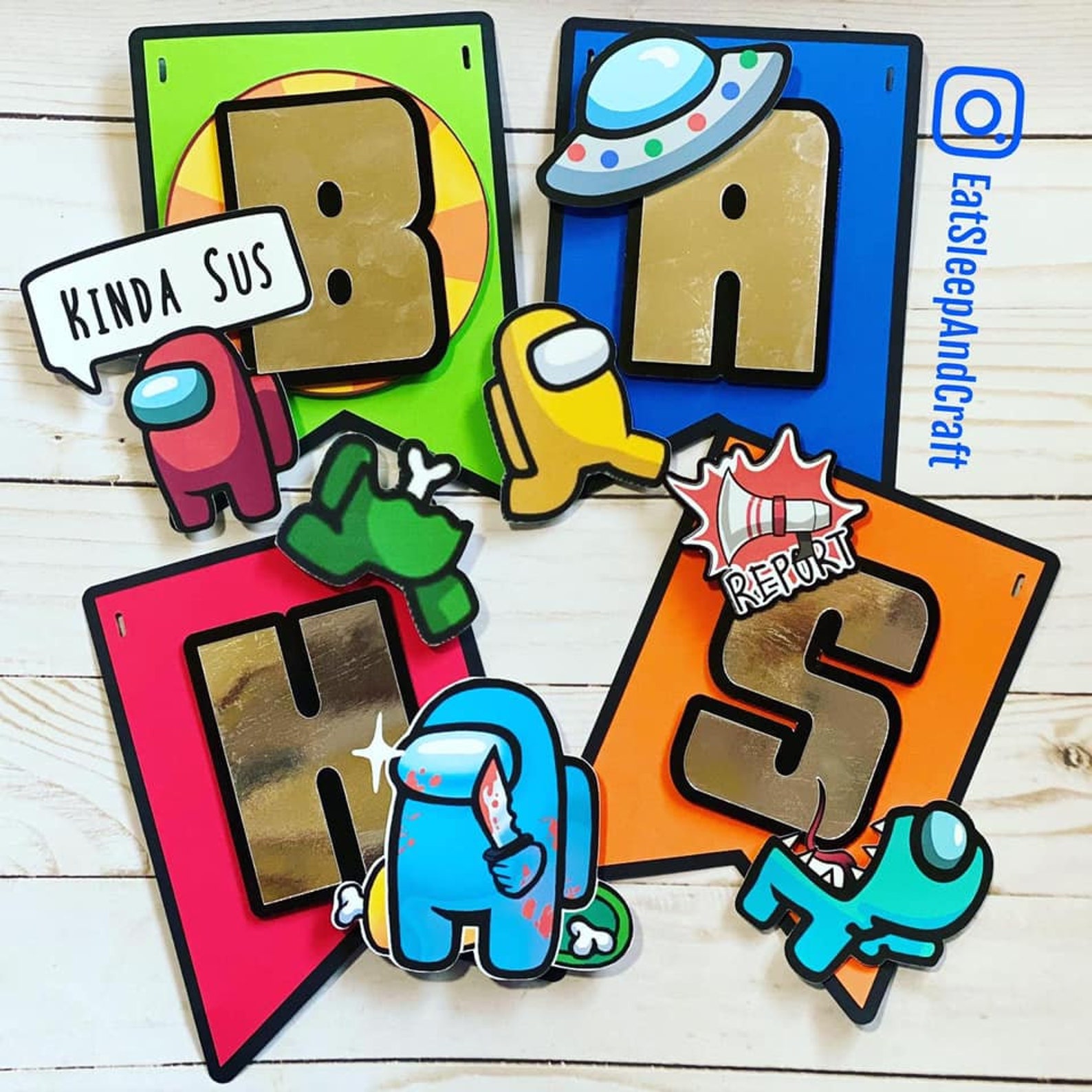 Among Us Cake Topper Among Us Banner Among Us Party - Etsy Canada