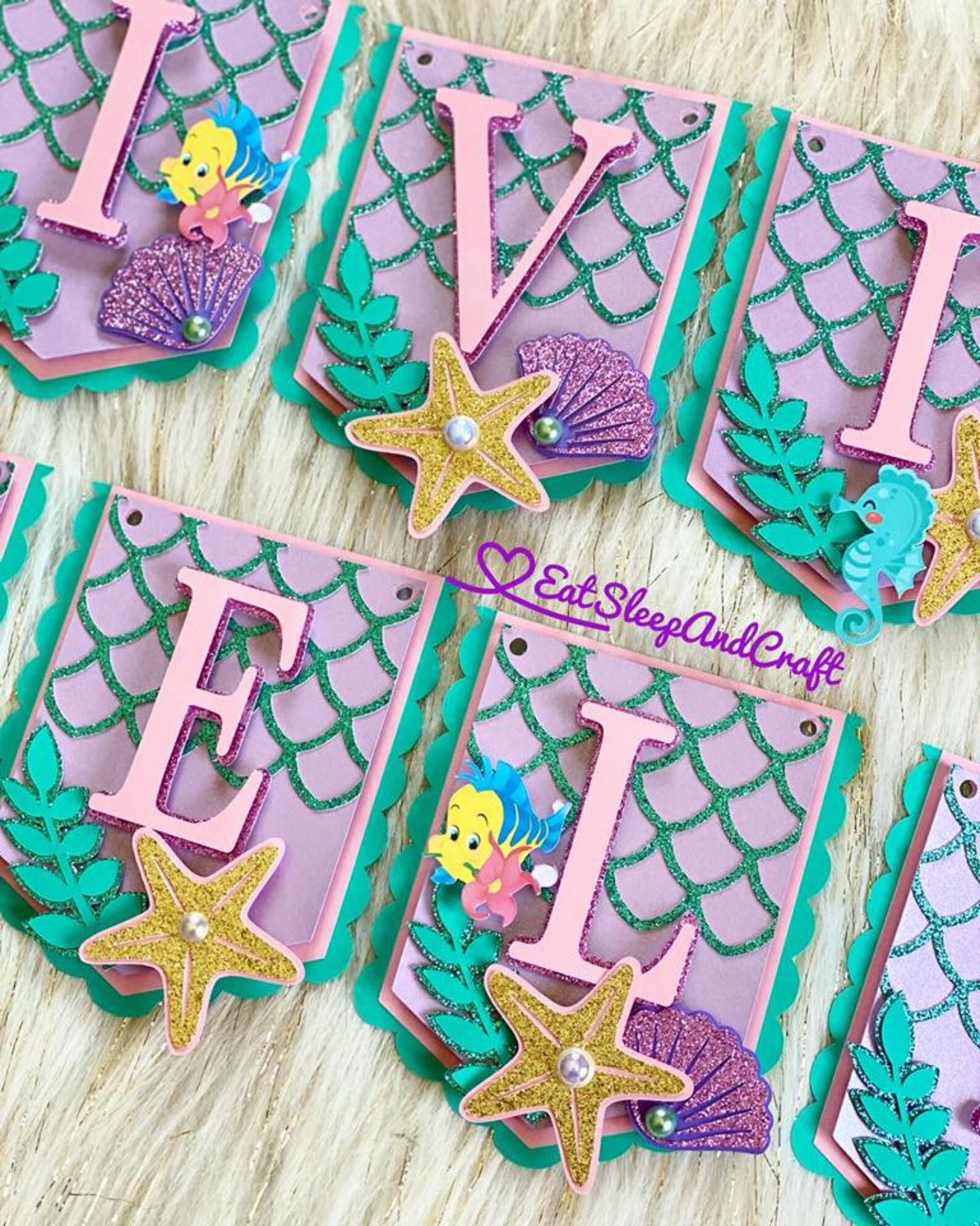 Little Mermaid Banner / Little Mermaid Birthday / Mermaid Banner - Etsy