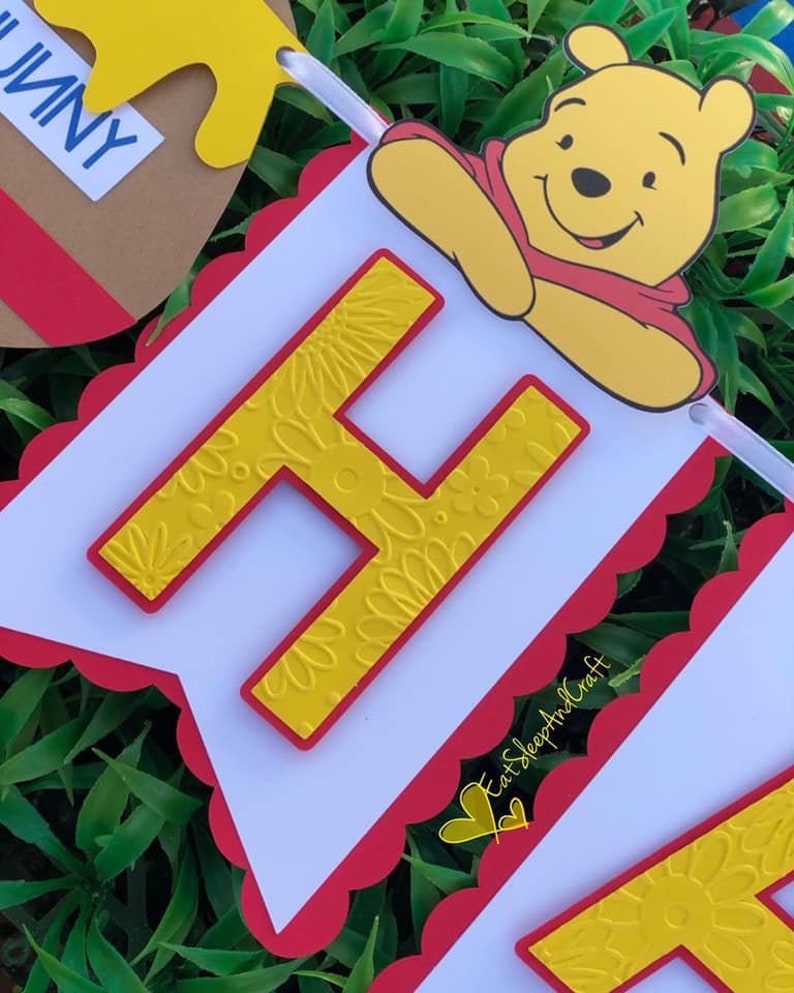 Winnie the Pooh Banner, Winnie the Pooh Inspired Banner, Winnie the ...