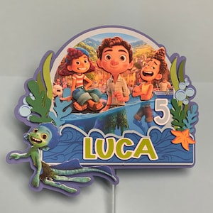 Luca Cake Topper, Luca Banner, Luca Party Decorations, 3D Cake Topper ...